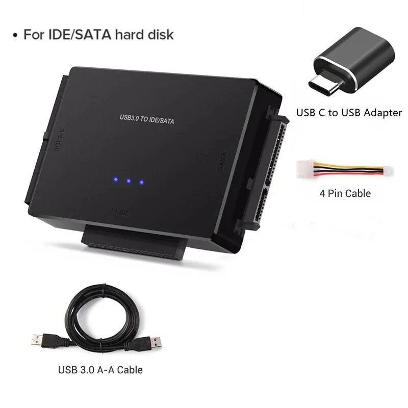 Congdi Адаптер SATA/IDE к USB 3.0 для HDD/SSD 2.5/3.5 дюймов