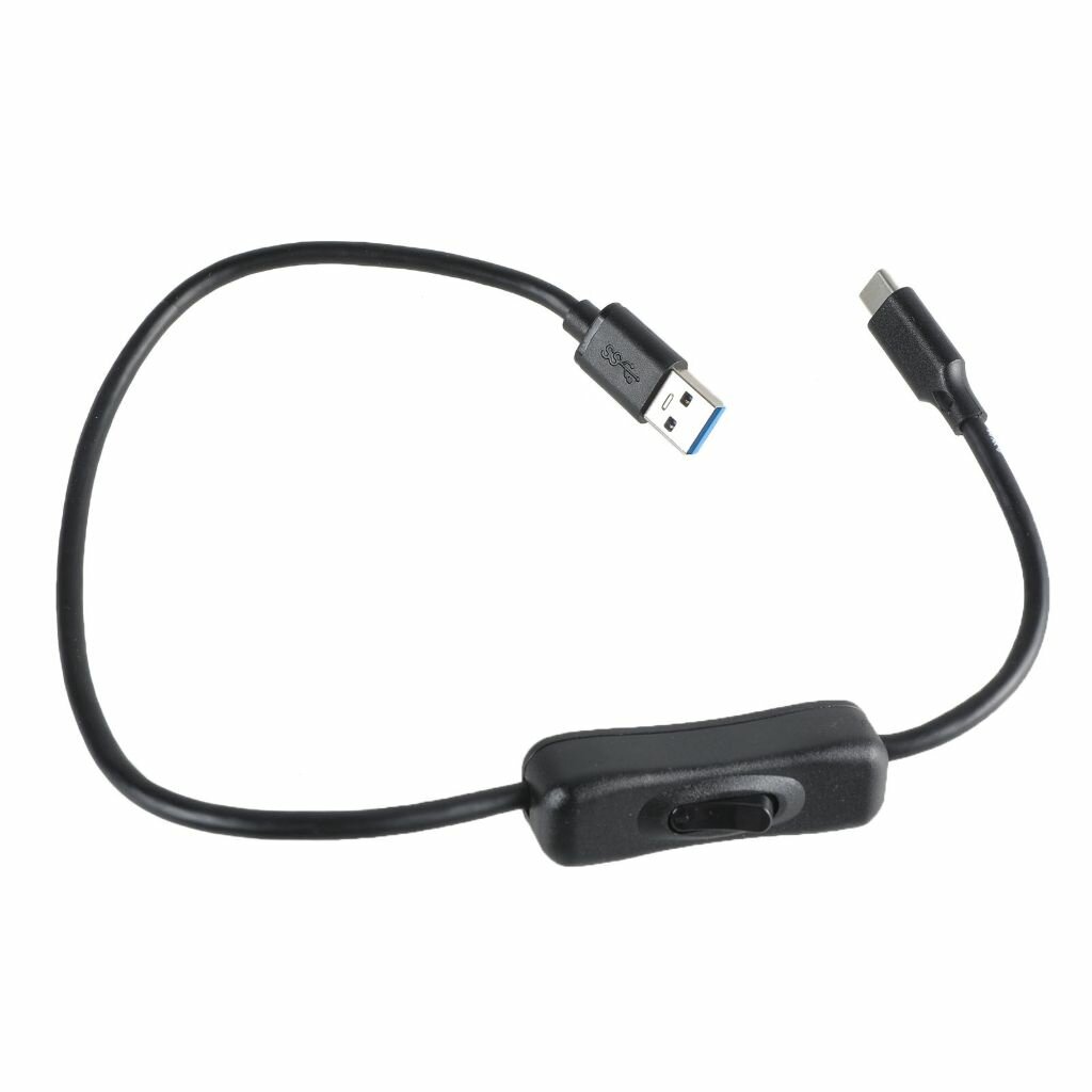 Кабель USB 3.0 Type-C 30/50см с выключателем для LED освещения