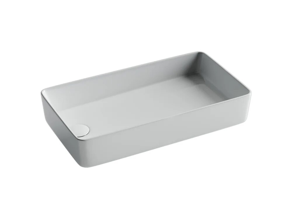 Накладная раковина Ceramicanova Element CN5048 62 фарфоровая, без отверстия под смеситель, раковина для ванной, 62 см, прямоугольная, белая