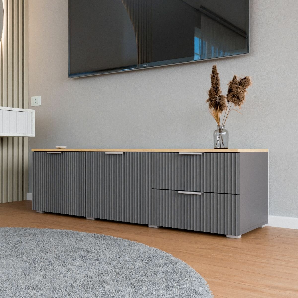 Тумба под телевизор Салерно 9 напольная 148 х 42 х 43