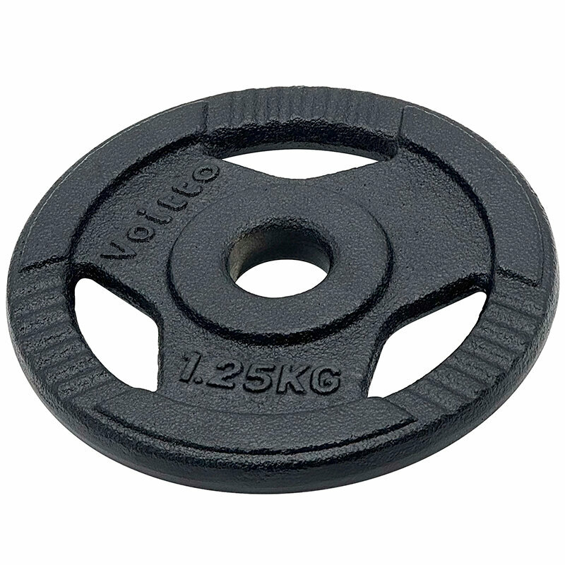 Диск чугунный с 3-мя хватами Voitto V-201 1,25 кг (d26)