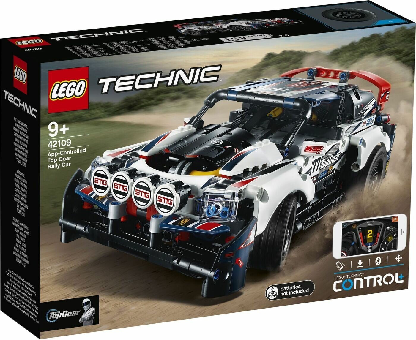 Конструктор LEGO Technic 42109 Гоночный автомобиль Top Gear, на пульте, интерактивный, 463 детали