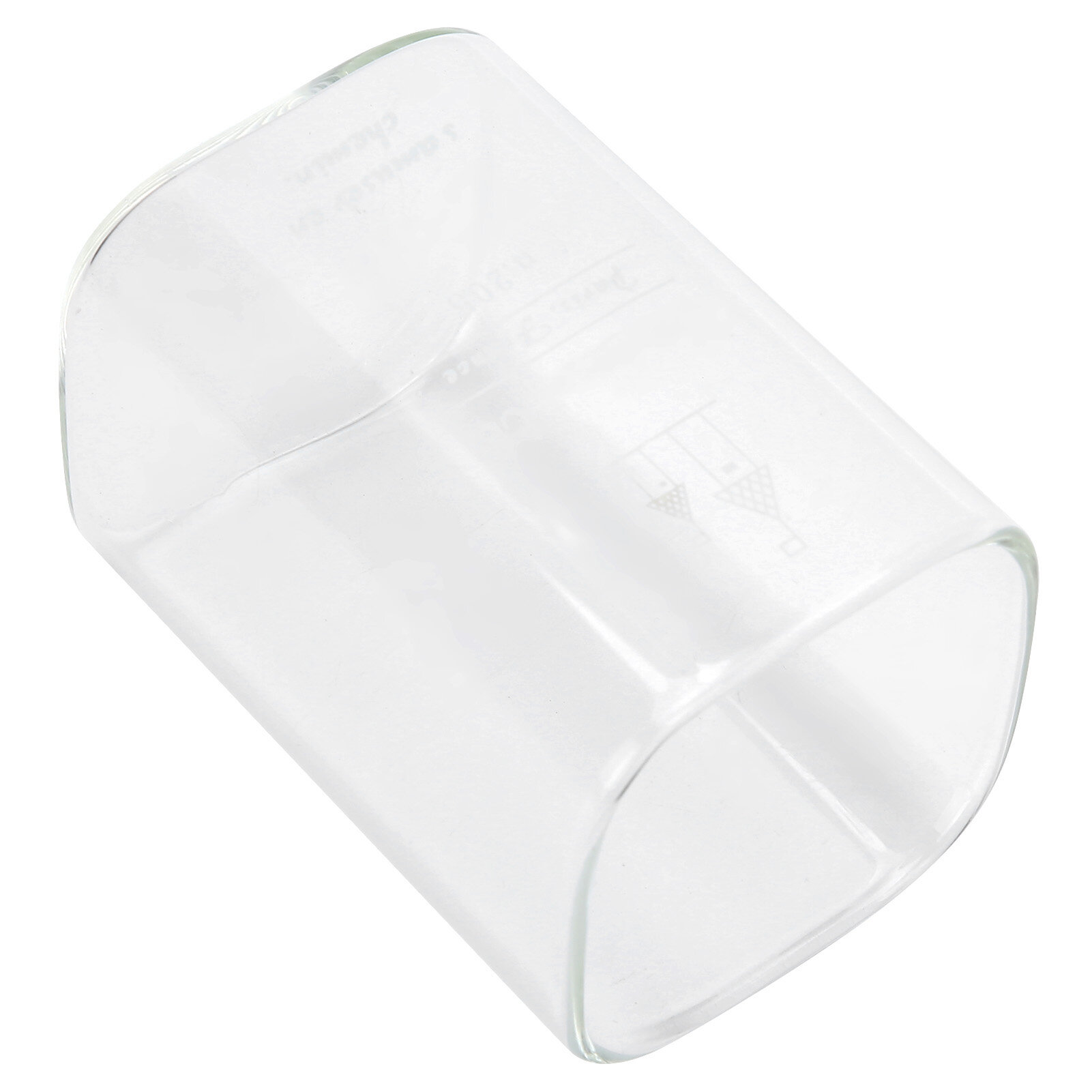 Квадратная стеклянная чашка для воды 240 мл, термостойкая кружка для питья напитков, кухонная посуда (узор замка)