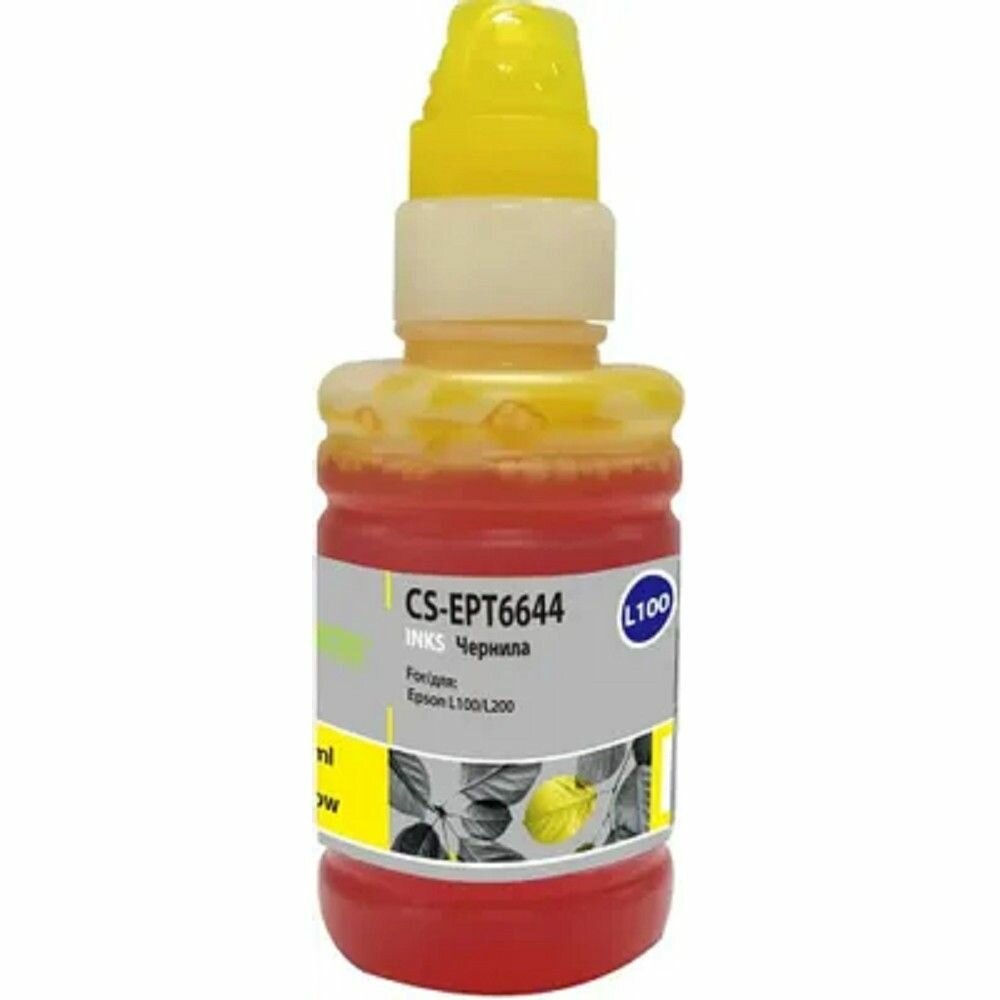 Cactus расходные материалы CS - EPT6644 Чернила для Epson L100, желтые, 100ml