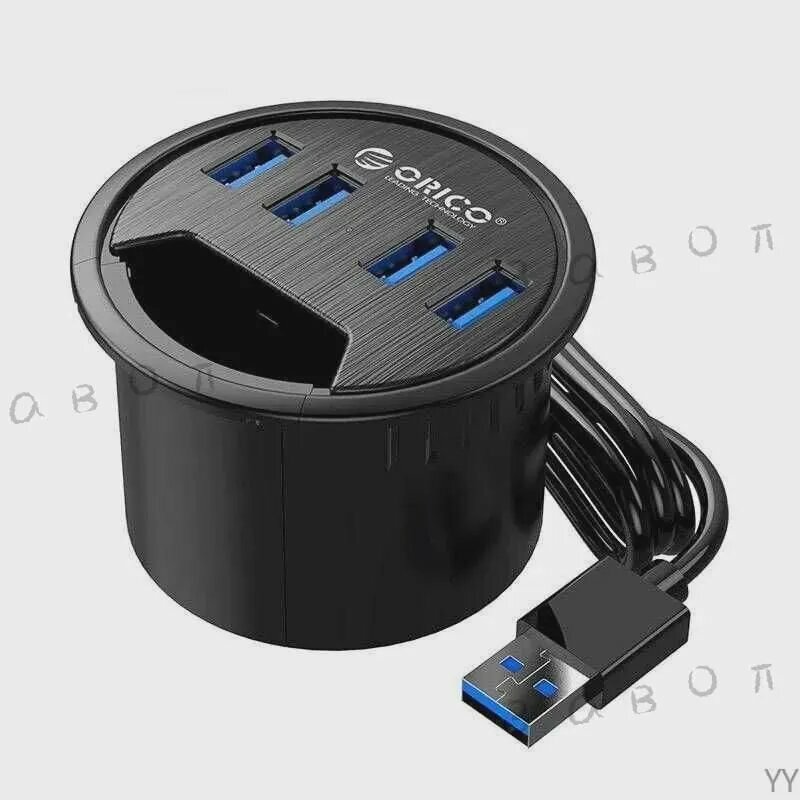 Хаб USB 3.0 DESK-4U на 4 порта USB 3.0 заглушка для стола / настольный USB-концентратор