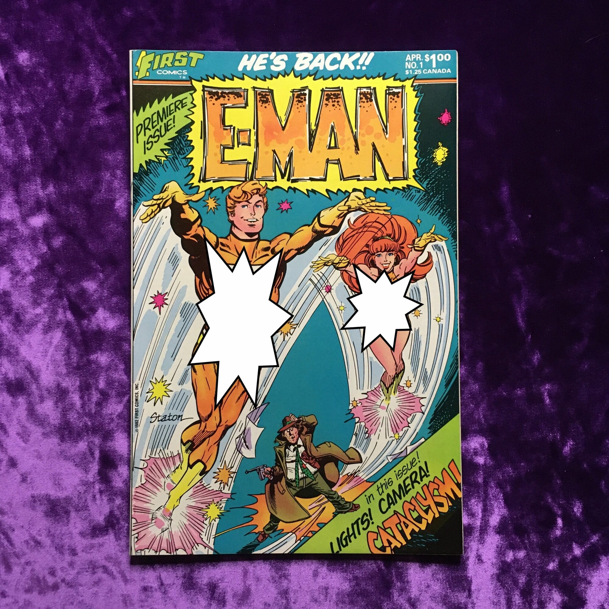 E-Man Comics. Lights! Camera! Cataclysm! Vol. 1 No 1 APR 1983. Комикс на английском языке