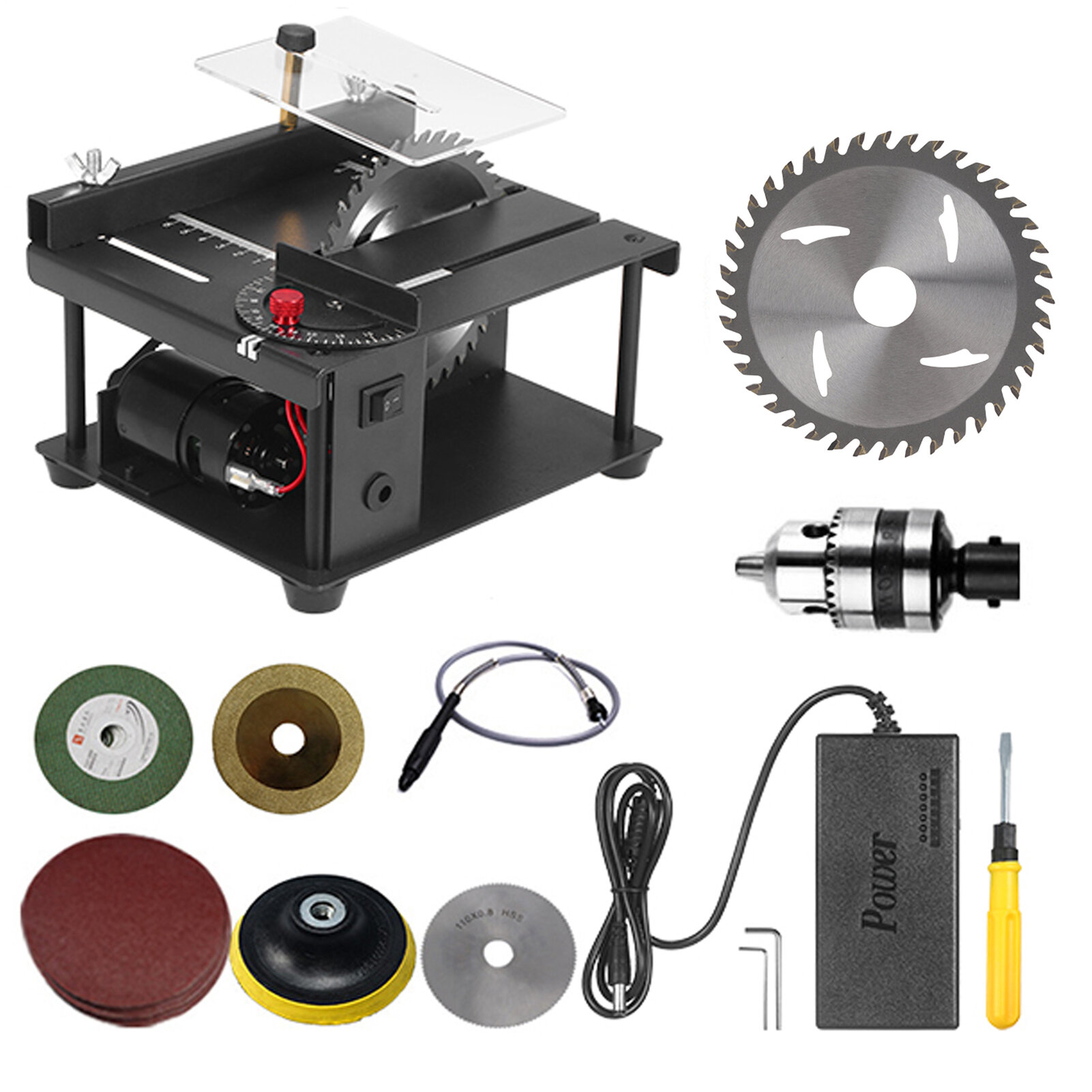 Многофункциональная настольная мини-пила для резки, электрический станок для заточки лезвий, регулировка скорости и угла наклона, глубина резки 35 мм для дерева, пластика, акрила.