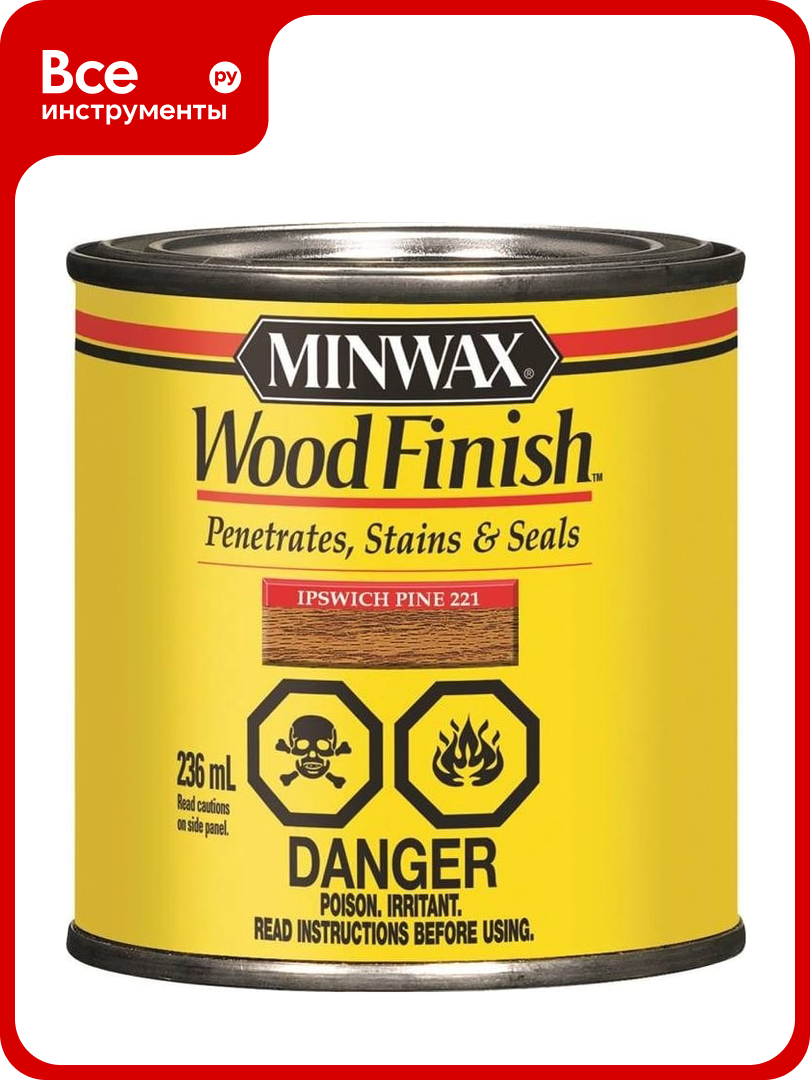 Морилка Minwax WF 221 Ипсвичская сосна 237 мл 22210, из древесины