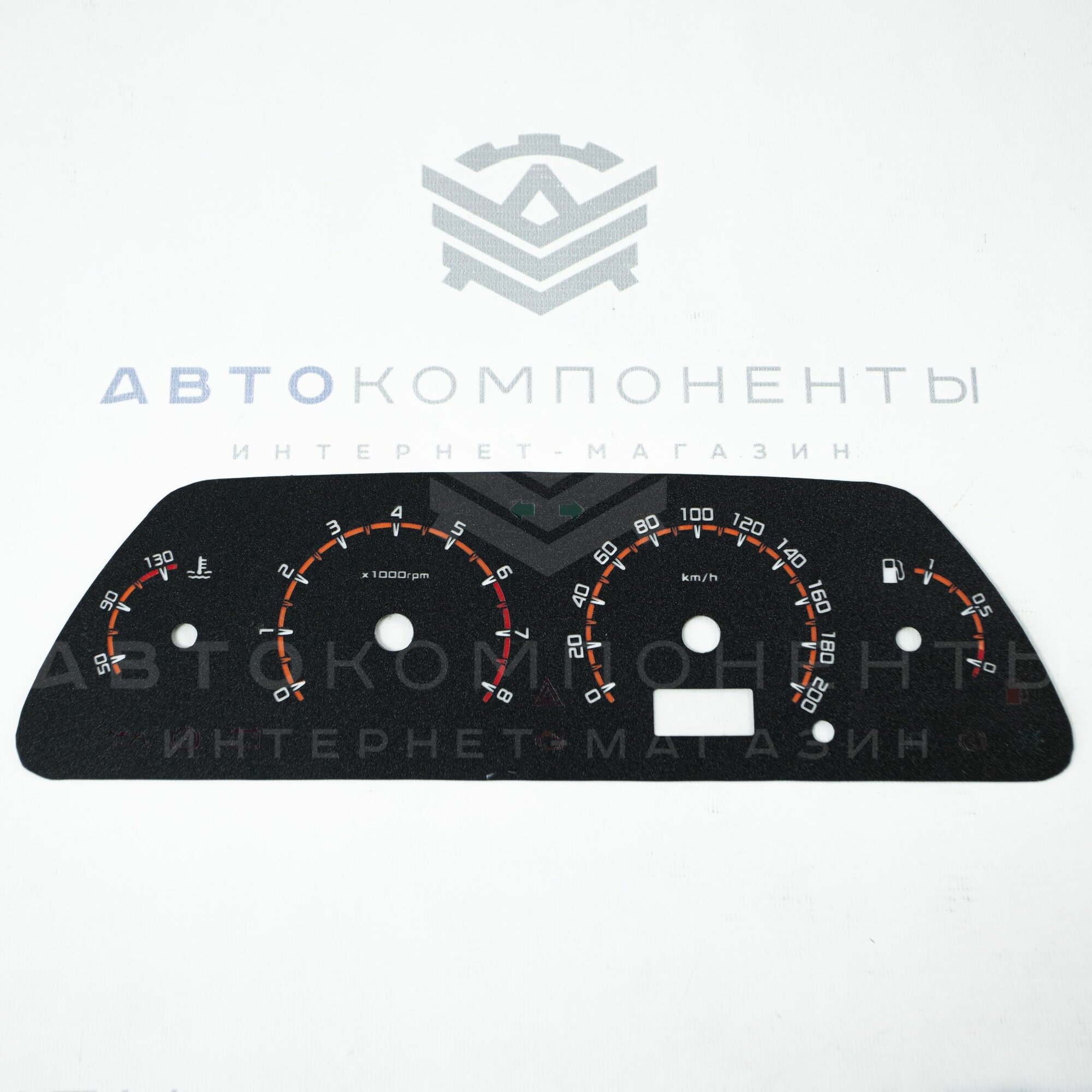 Накладка комбинации приборов 2113, 2114, 2115, Нива 4х4 в стиле Vesta (VDO) с одним дисплеем