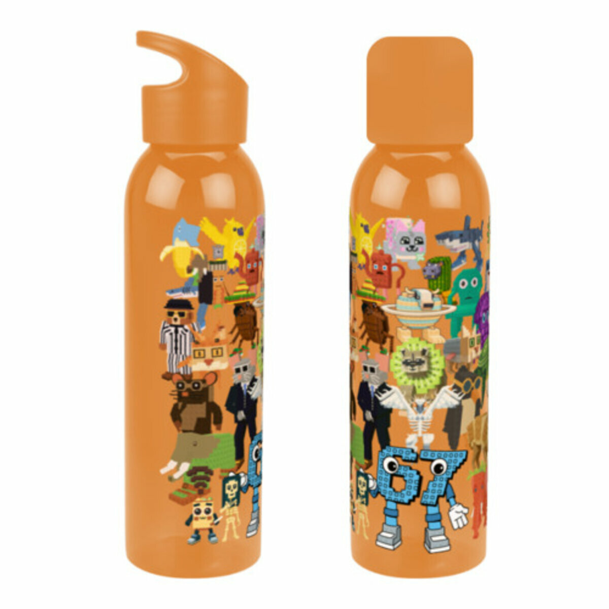 Бутылка для воды «Укради брейнрот игрушки персонаж steal brainrot 67» (оранжевый)