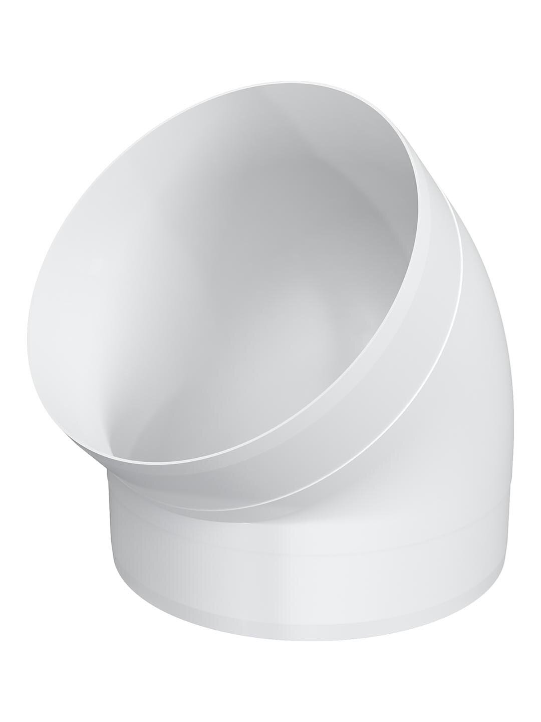 Отвод ERA 16ККП45°, для круглых каналов вентиляции, белый, пластик