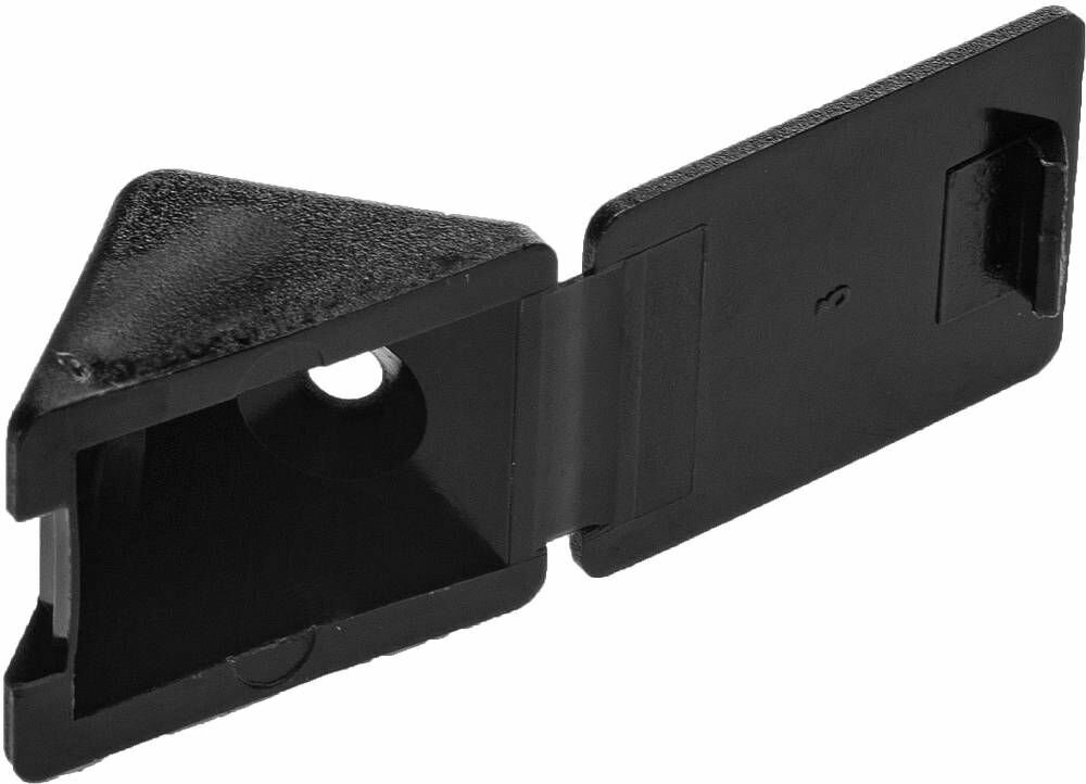 Уголок мебельный ЗУБР, черный, 4.0x15 мм, 4 шт, с шурупом 4-308256-7