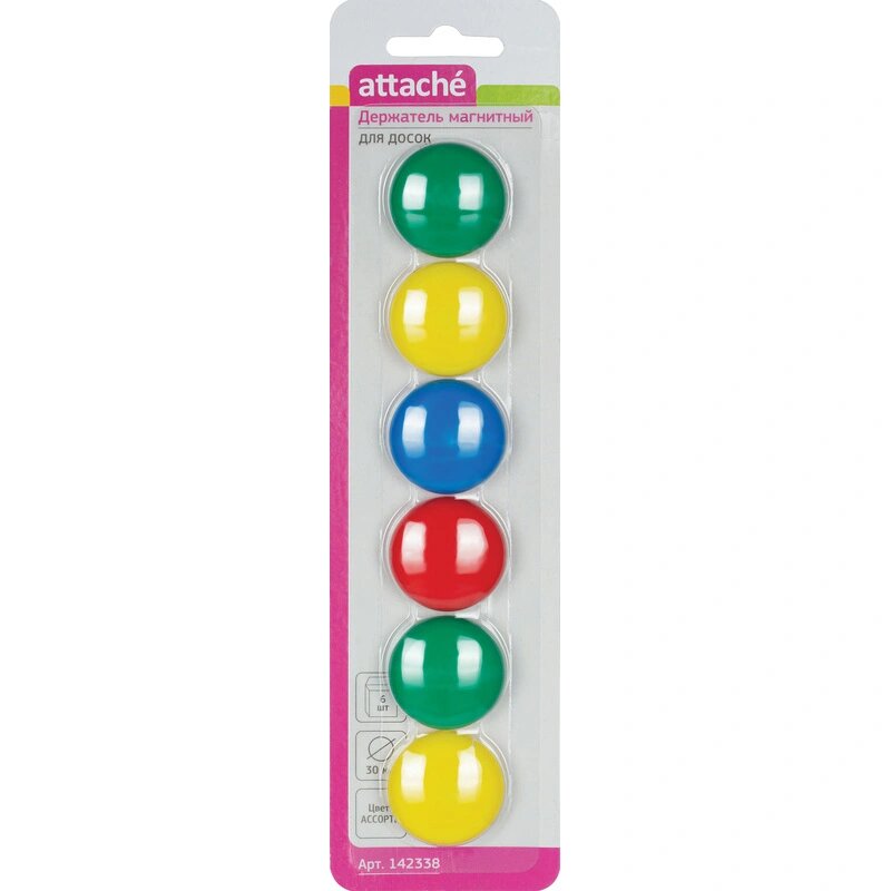 Магнитный держатель для досок Attache диам.30мм,6 шт/уп