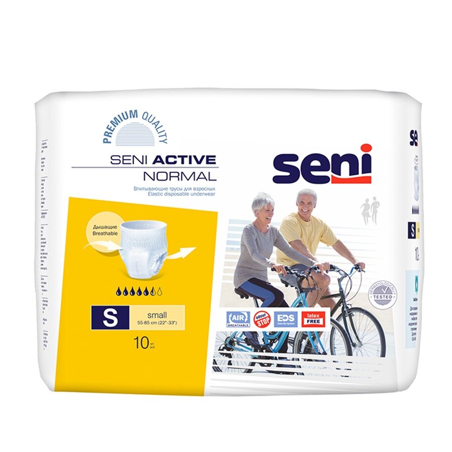 Подгузники-трусы Seni Active Normal Small (№1), объем талии 55-85 см, 10 шт.