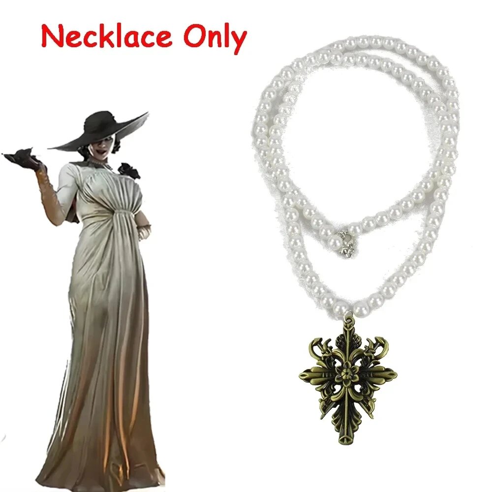 Косплей костюм Леди Димитреску Resident Evil Village Один размер, Dimitrescu Necklace