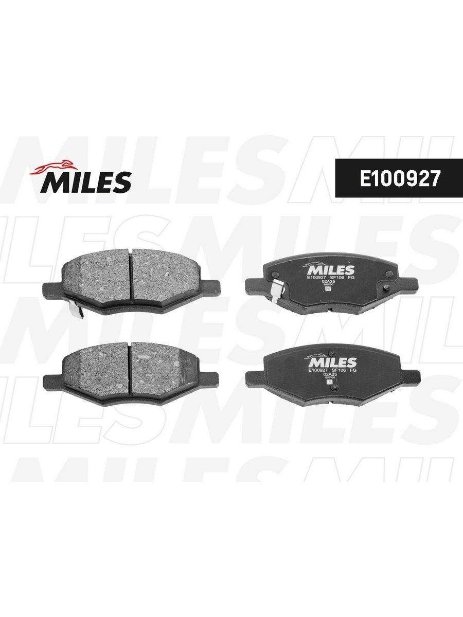 Колодки тормозные дисковые передние MILES E100927 для CHANGAN Alsvin