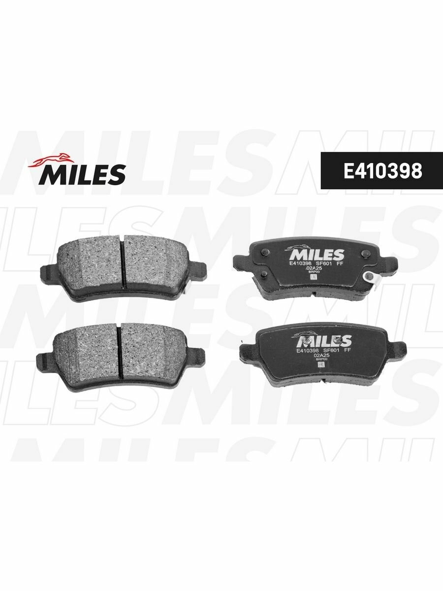 Колодки тормозные дисковые задние MILES E410398 для Chery Arrizo 8