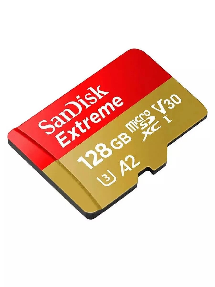 Карта памяти Extreme microSDXC 128 ГБ 190 Мб/с адаптером