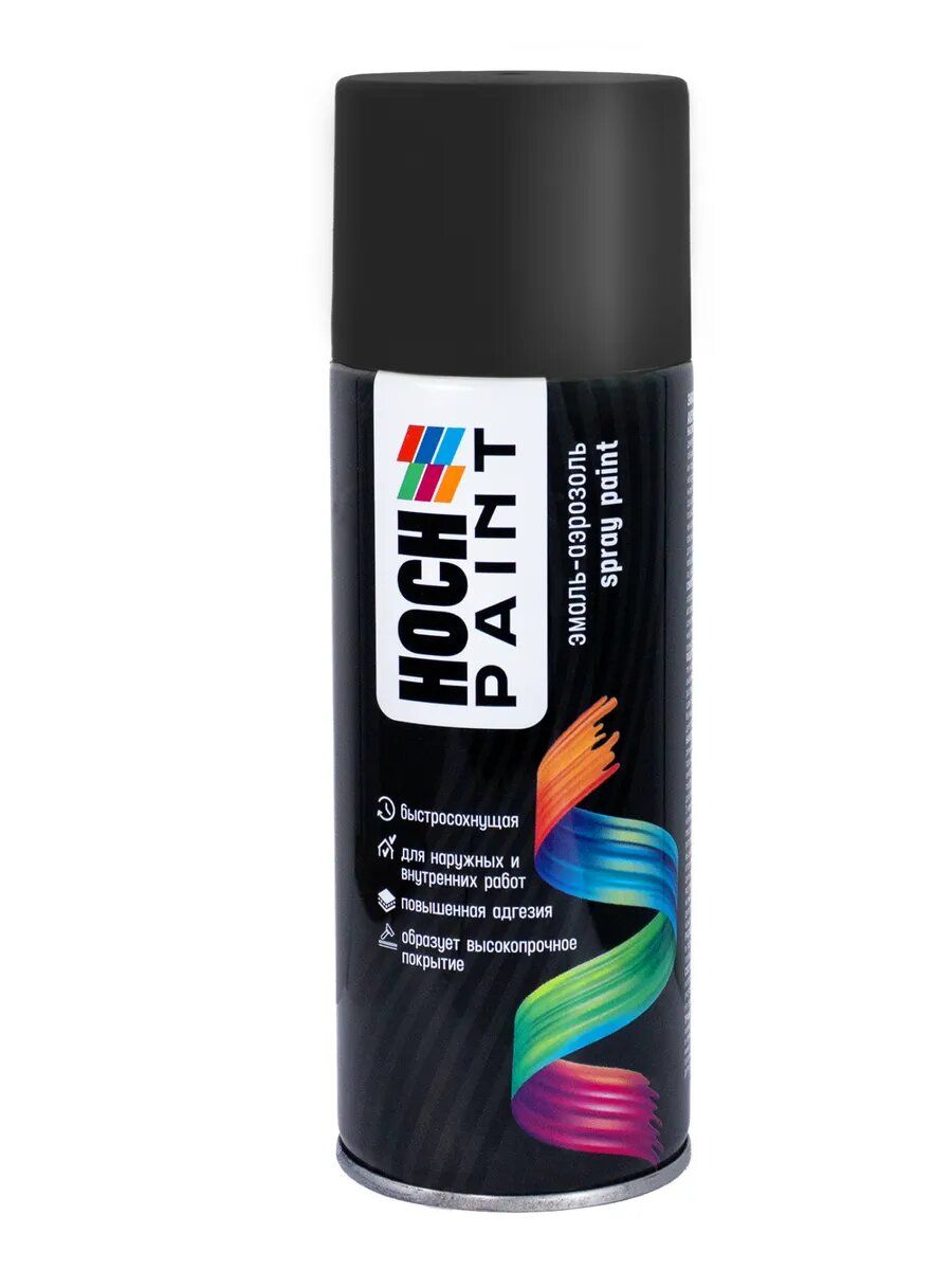Автомобильная краска сигнальный черный матовый 9005, 520 мл