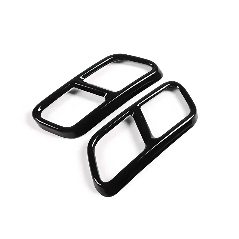 Автомобильные аксессуары из нержавеющей стали, глушитель, выходная крышка выхлопной трубы, накладка для Mercedes Benz S Class W221 W222 C217 W251 X166, Glossy Black