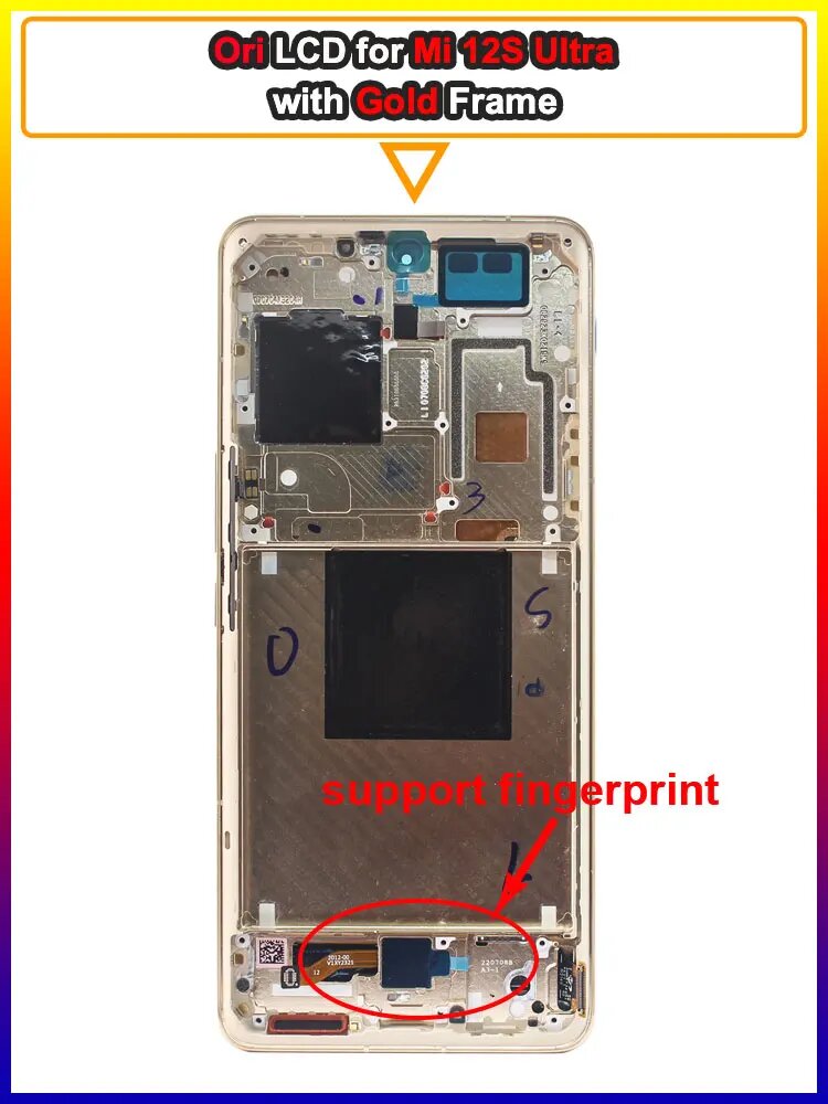 Протестированный AMOLED ЖК-дисплей для Xiaomi 12S Ultra 2203121C ЖК-дисплей с цифровым преобразователем сенсорного экрана в сборе для Mi 12S Ultra LCD с рамкой