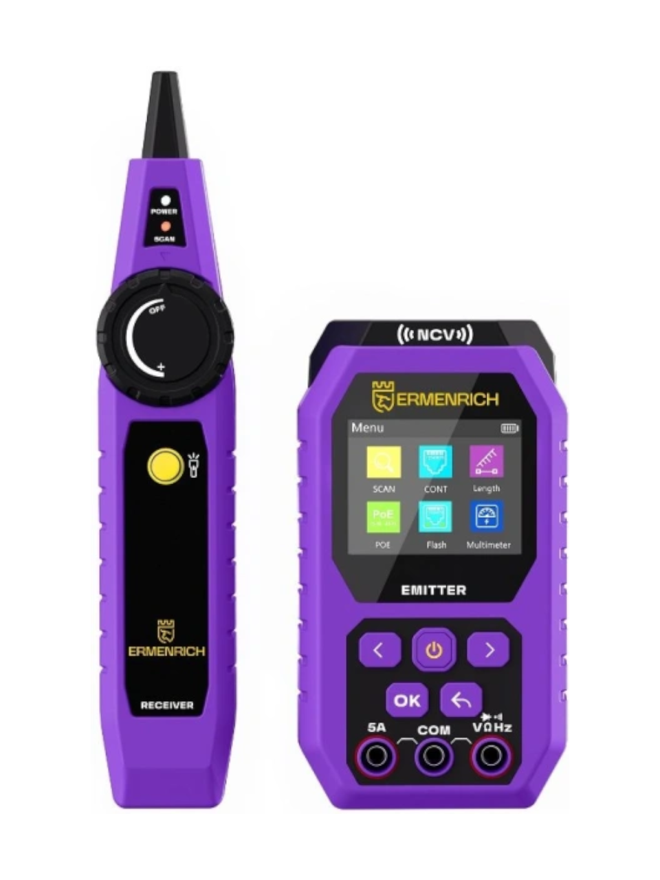 Кабельный тестер с мультиметром Ermenrich SM75, для телефонных кабелей