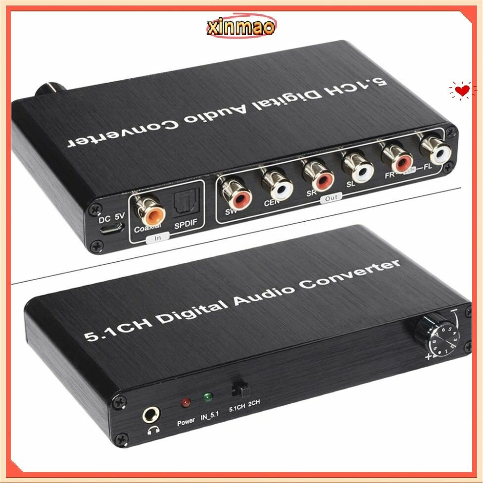 5.1CH ЦАП конвертер Аудио Декодер Цифровой Оптический Коаксиальный_0Z3E