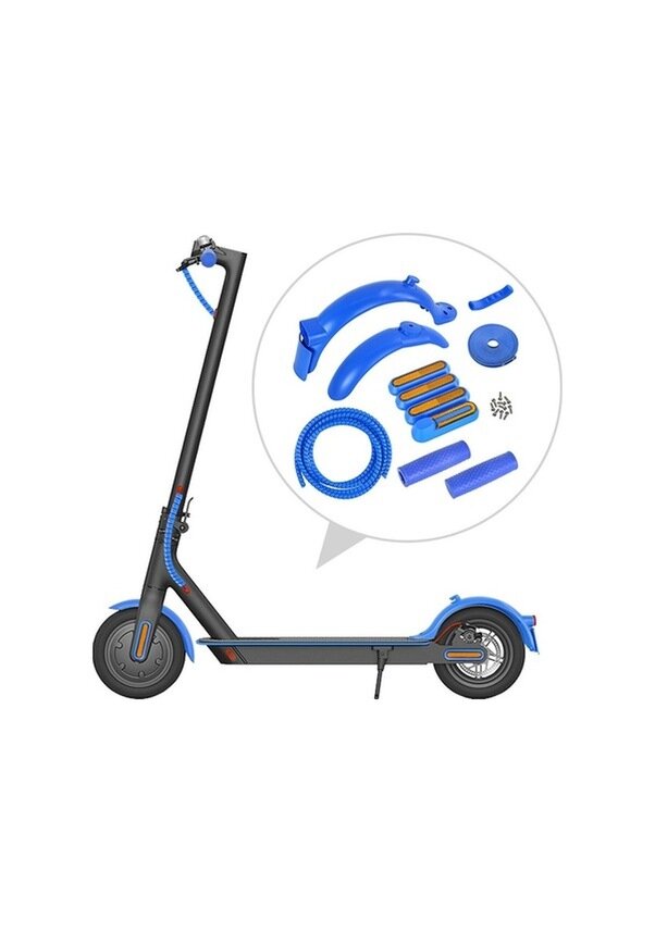 Комплект для модификации электросамоката Xiaomi M365/m365 Pro/mi3, синий, 7 предметов