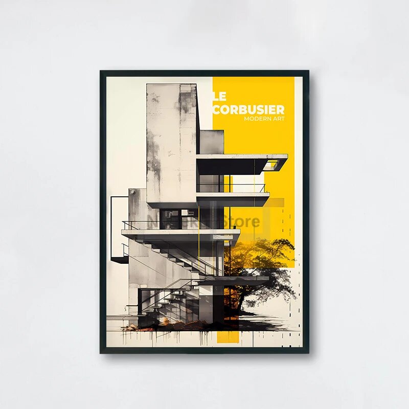 Архитектурный постер Le Corbusier, 4, 70X100cm Unframed
