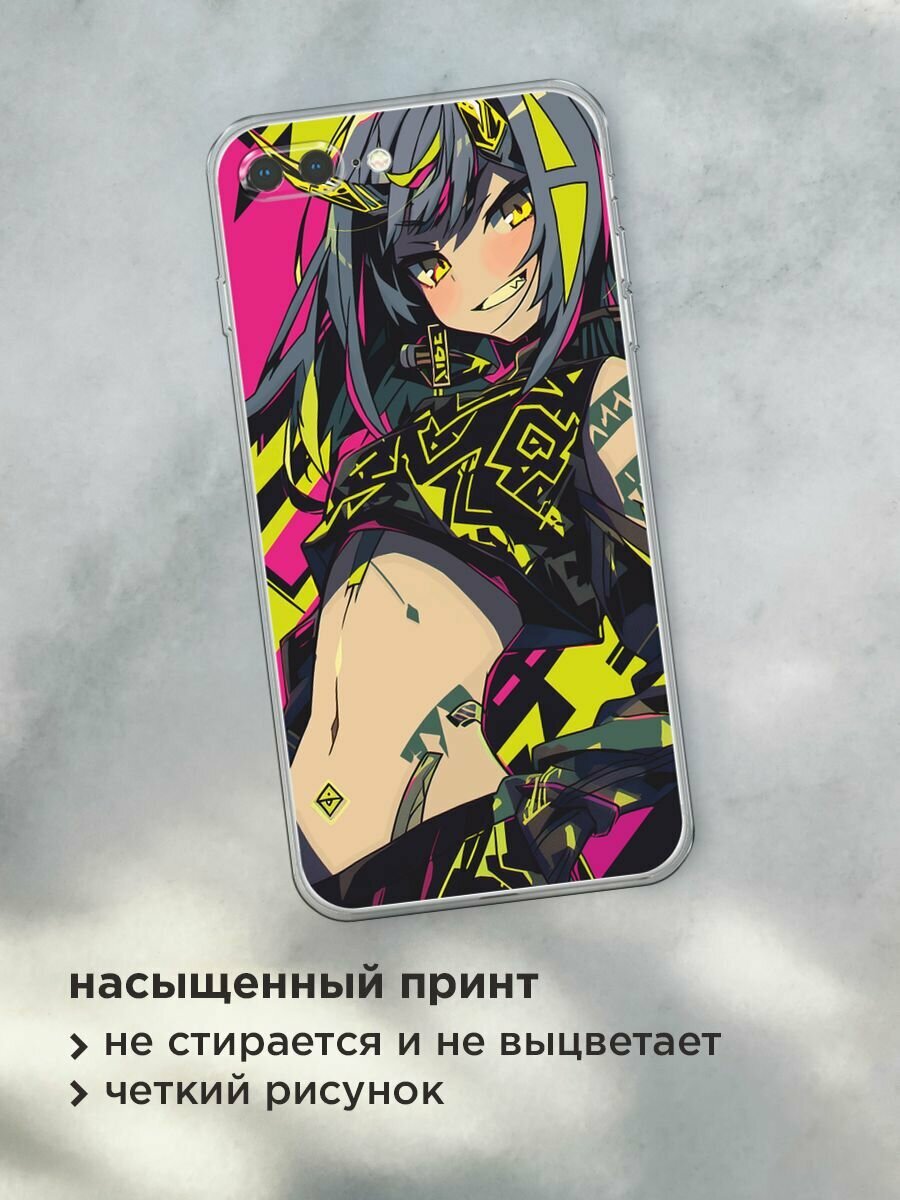 Чехол на Apple iPhone 7 Plus / Айфон 7 Плюс с принтом "Девушка в кибер костюме" — фото 1