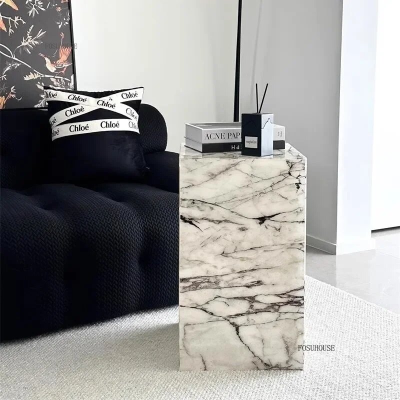 Акриловый диван, приставной столик, журнальные столики, декор для гостиной, скульптура, основа, витрина, прикроватная тумбочка для спальни, прикроватная тумбочка, black-30x30x60cm