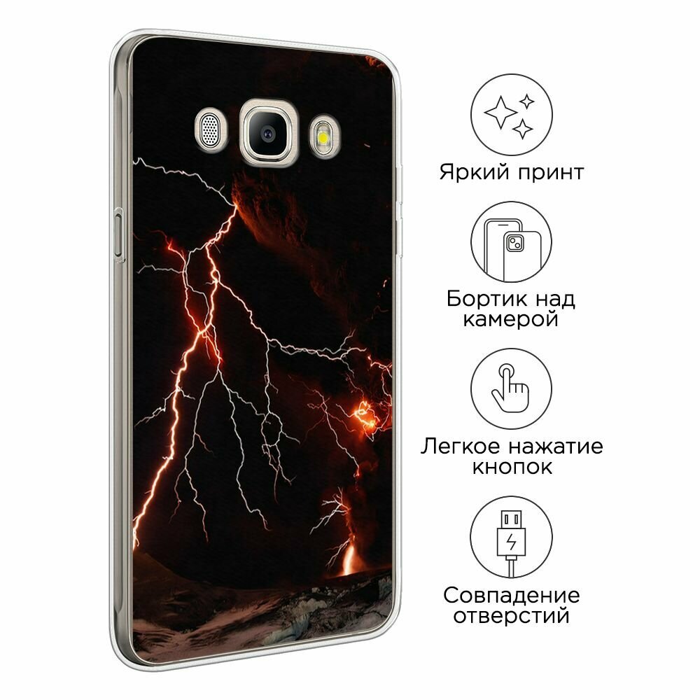 Чехол на Samsung Galaxy J5 2016 / Самсунг Галакси Джей 5 2016 с принтом "Молния 4" — фото 1