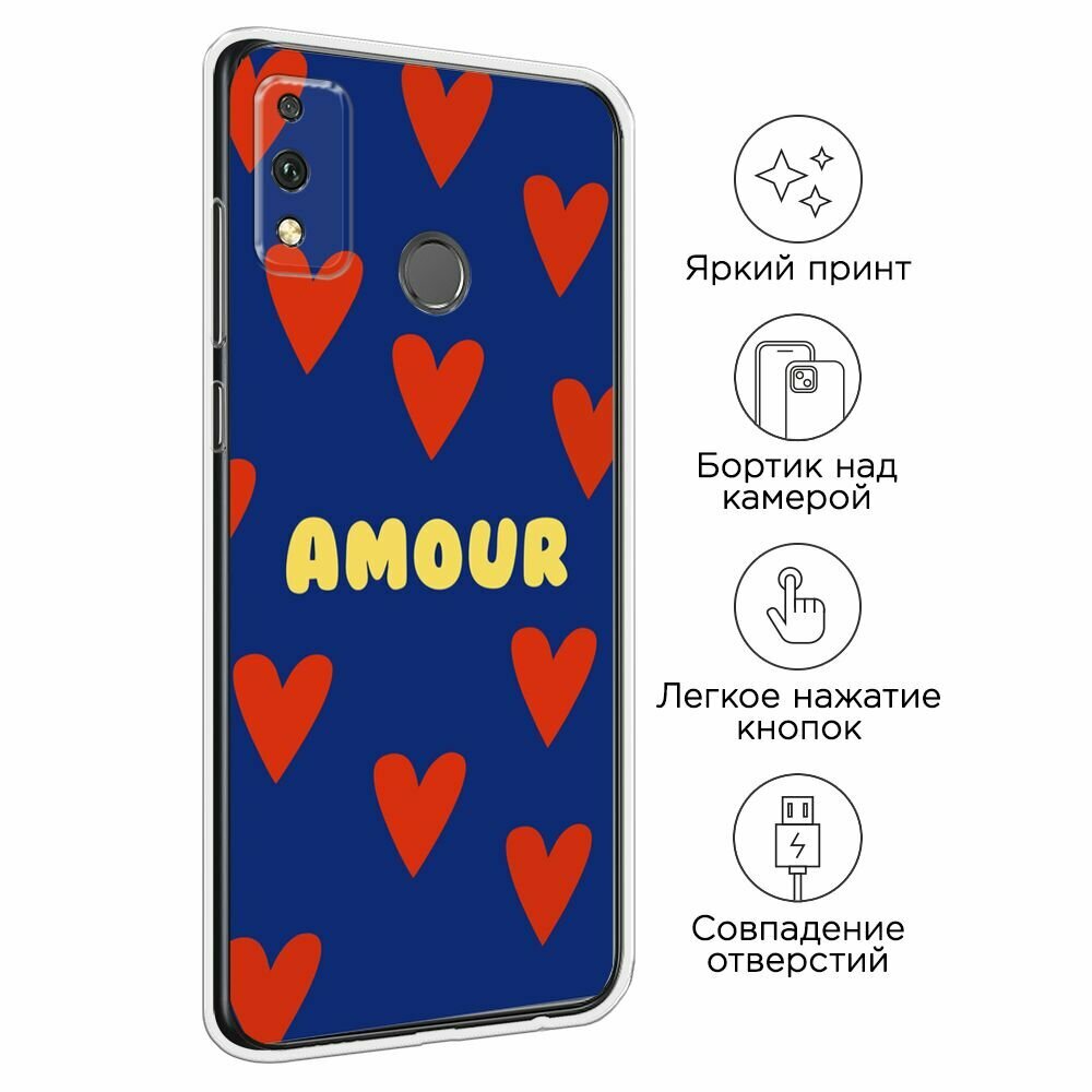 Силиконовый чехол на Honor 9X Lite / Хонор 9X Лайт с принтом Amour art — фото 1