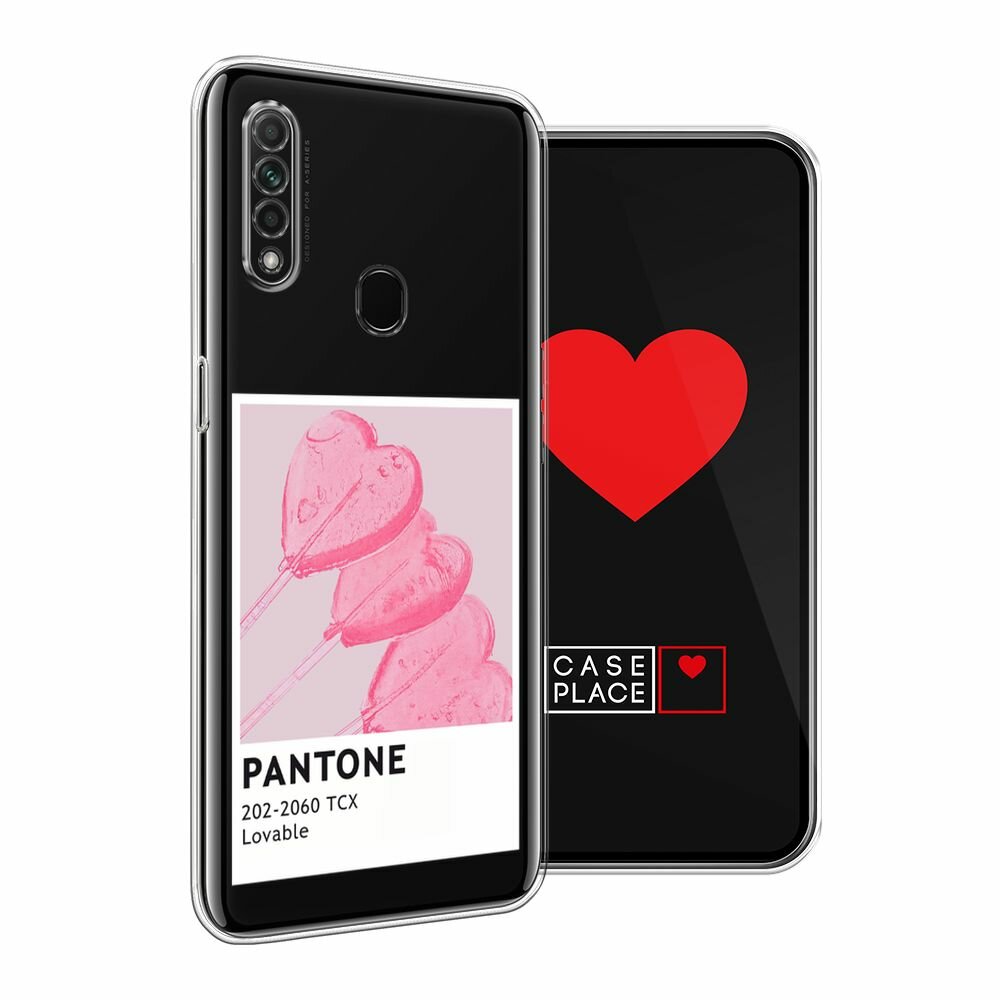 Чехол на Oppo A31 / Оппо А31 с принтом "Pantone Lovable 2 - 14 февраля", прозрачный — фото 1