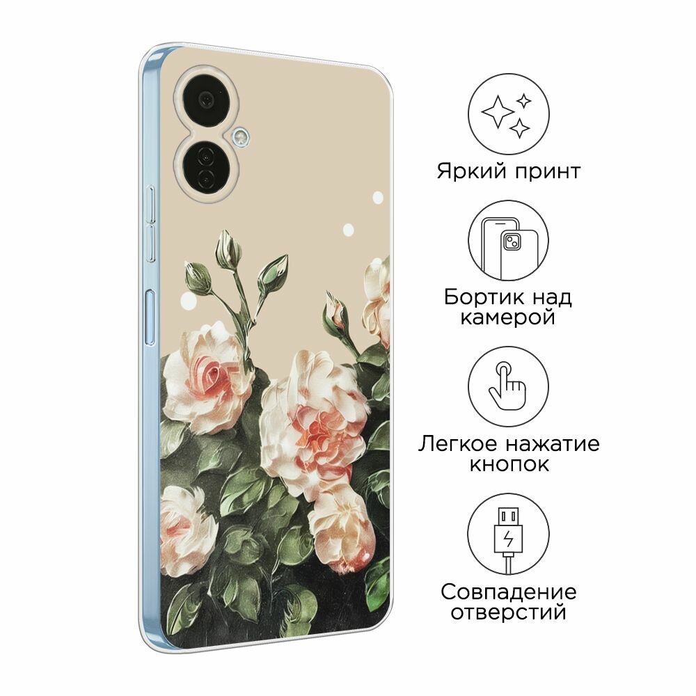 Чехол на Tecno Camon 19 Neo / Техно Камон 19 Нео с принтом "Цветочная картина 1" — фото 1