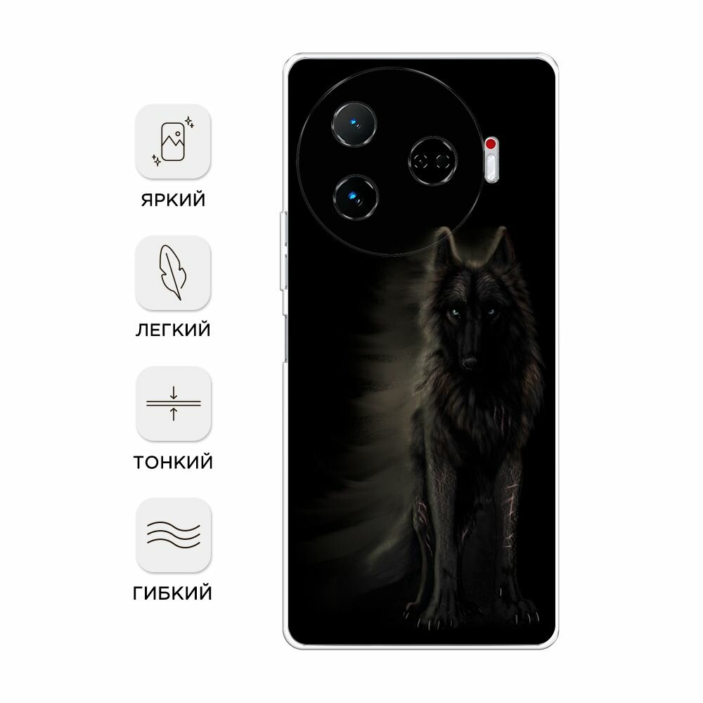 Чехол на Tecno Camon 30 Pro 5G / Текно Камон 30 Про 5G с принтом "Туманный волк" — фото 1