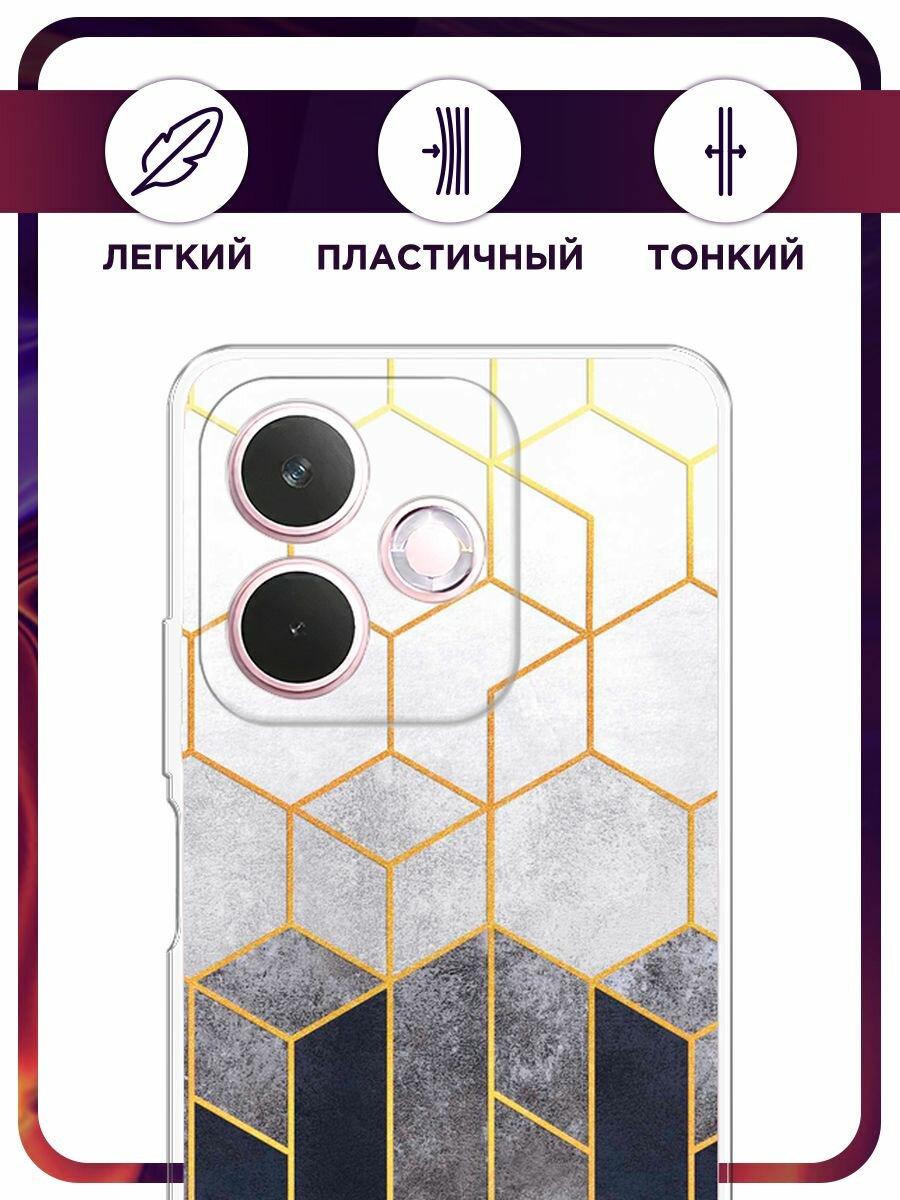 Чехол на Oppo A5 Pro / Оппо А5 Про с принтом "Черно-белая мозаика" — фото 1