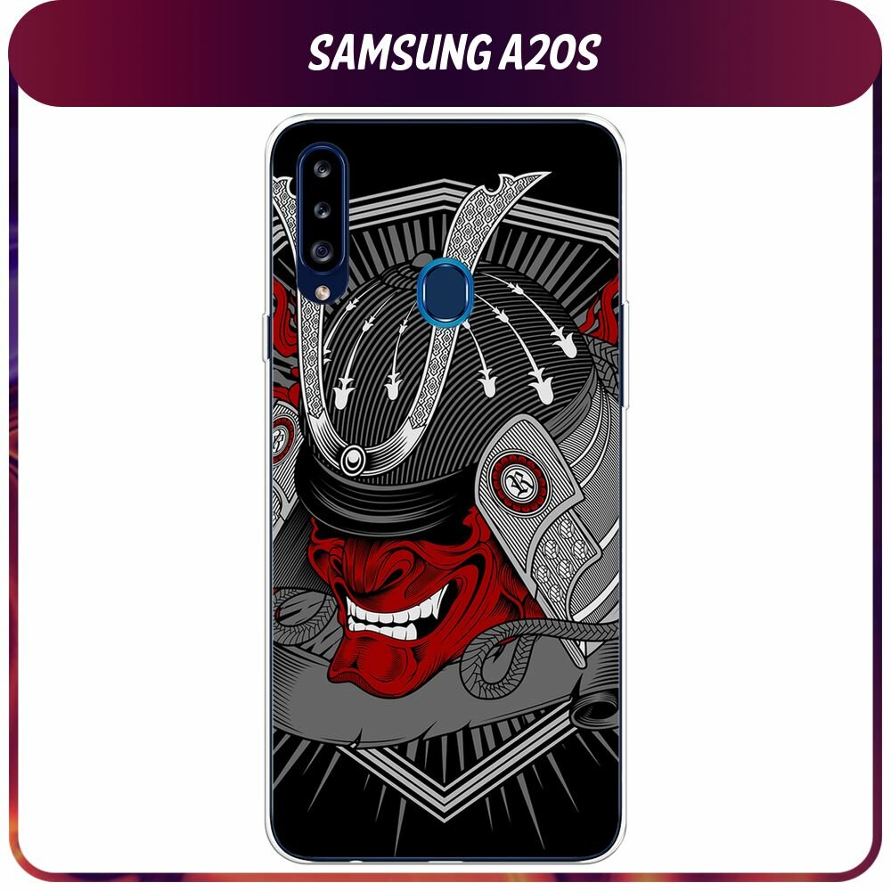Чехол на Samsung Galaxy A20s / Самсунг Галакси A20s с принтом "Красная маска самурая"