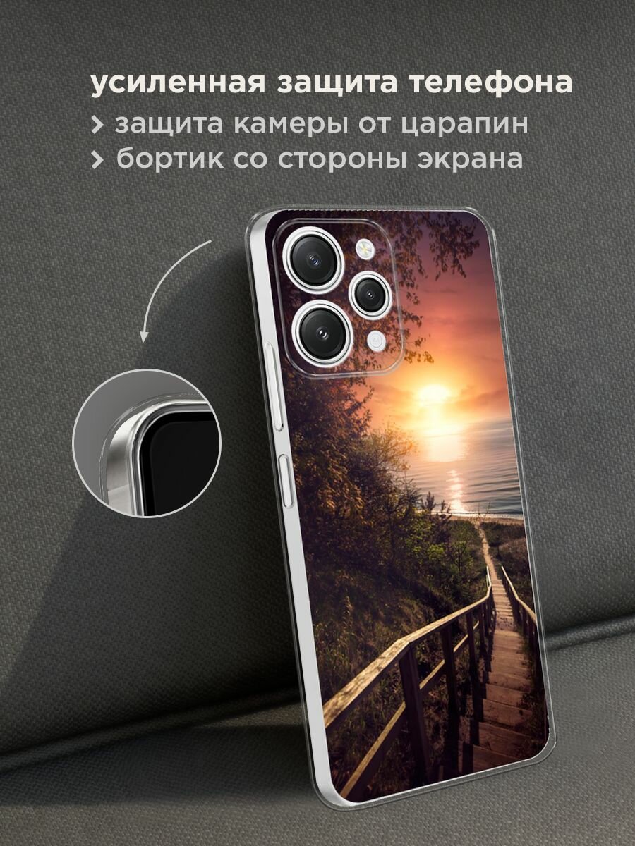 Чехол на Xiaomi Redmi 12 / Сяоми Редми 12 с принтом "Мост у воды" — фото 1