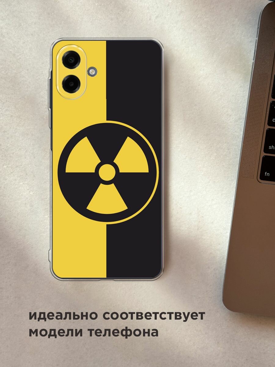 Чехол на Samsung Galaxy A07 / Самсунг А07 с принтом "Эмблема черно-желтая" — фото 1