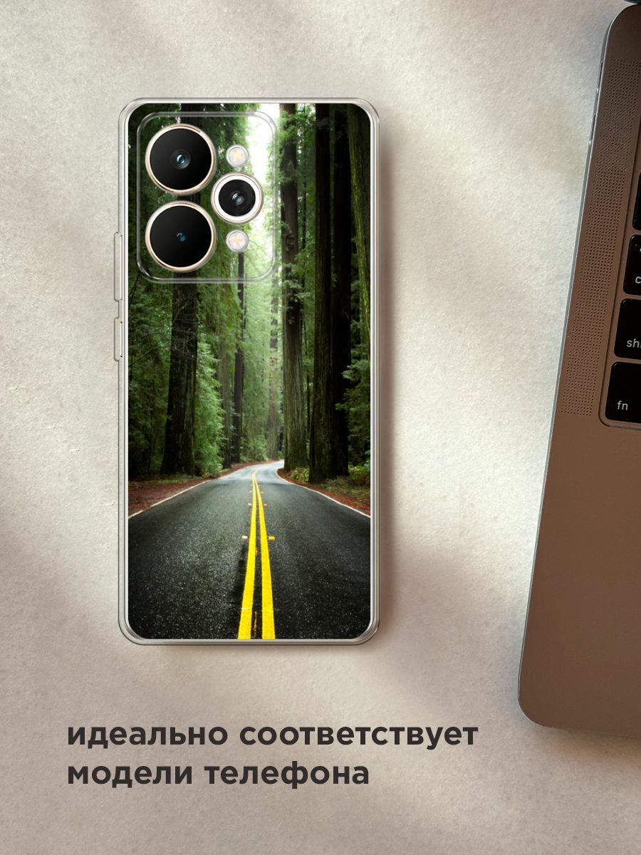 Силиконовый чехол на Realme 15 Pro / Реалми 15 Про с принтом "Лес 17" — фото 1