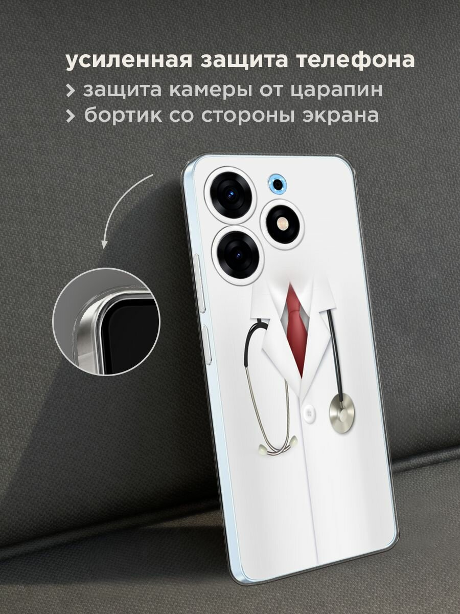 Чехол на Tecno Spark 10 Pro / Текно Спарк 10 Про с принтом "Халат врача" — фото 1