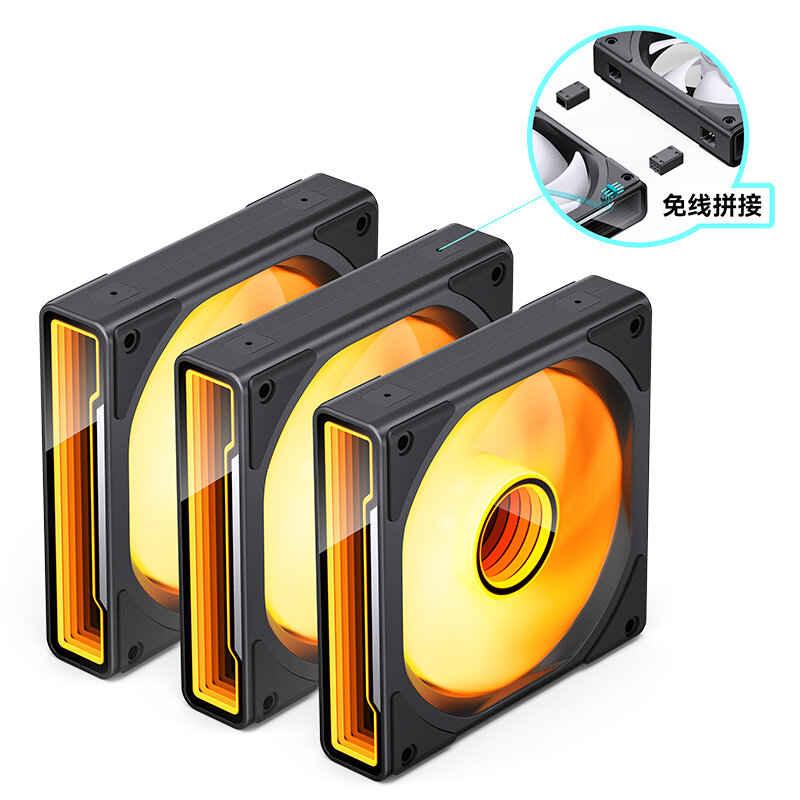 Комплект вентиляторов для корпуса JONSBO ZK-120B (3 in 1) ARGB LED Black