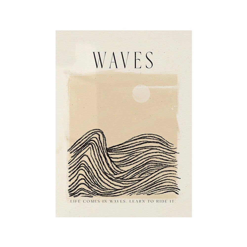 Картина "Скандинавские пловцы", печать на холсте Черный, Желтый, 30x40cm no frame