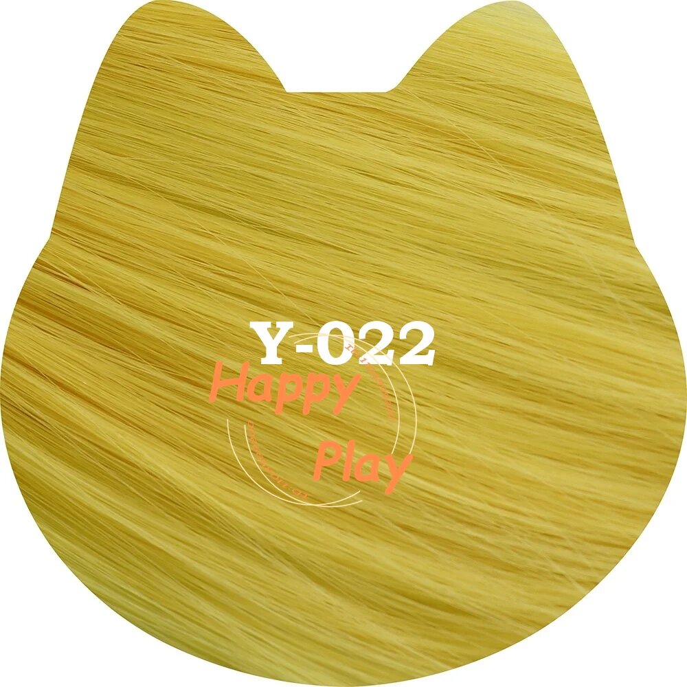 Синтетический парик для косплея желтый 60 см с челкой Y-022
