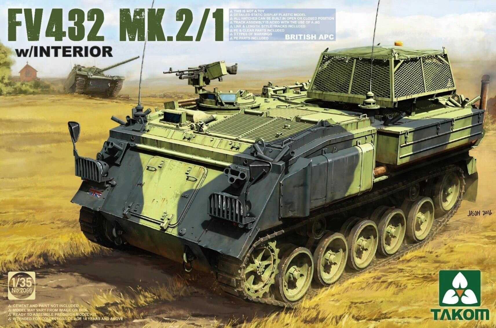 Takom 1/35 2066 British FV432 MK.2/1 & Интерьер Модель сборки бронетранспортеров (Без модели человека)