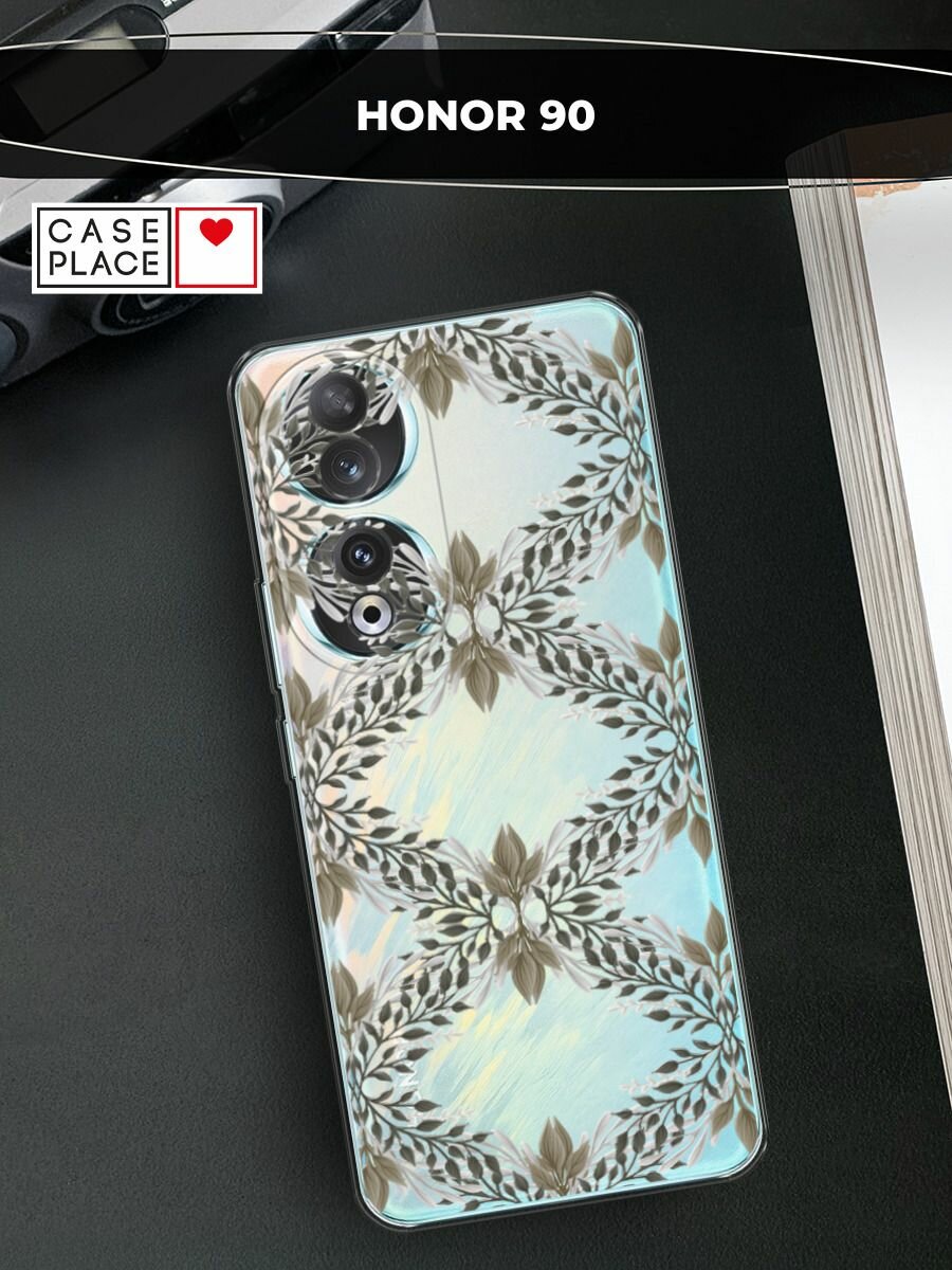 Чехол на Honor 90 / Хонор 90 с принтом "Калейдоскоп цветов"