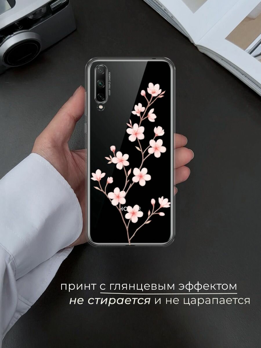 Чехол на Honor 30i / Хонор 30i с принтом "Веточка сакуры 2" — фото 1
