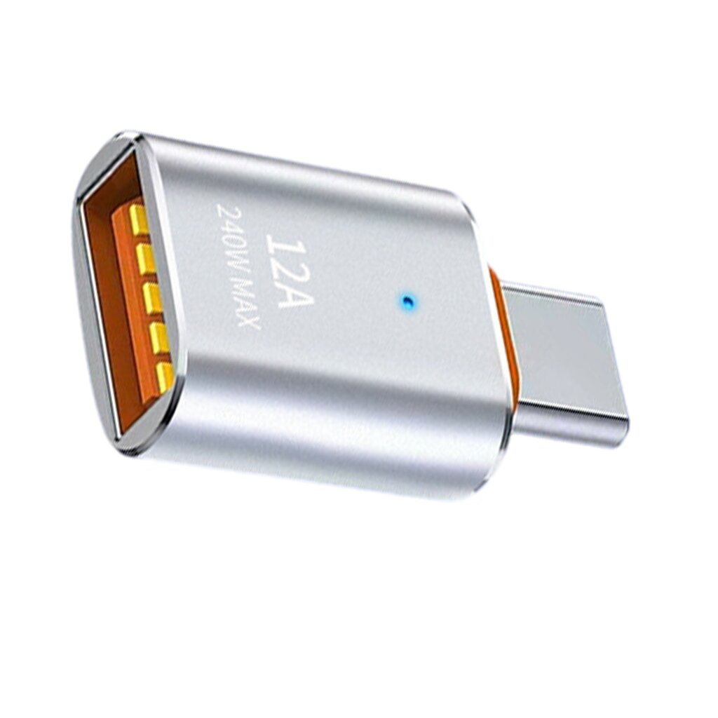 Преобразователь передачи данных типа c в USB2.0 "два в одном"-серебристый