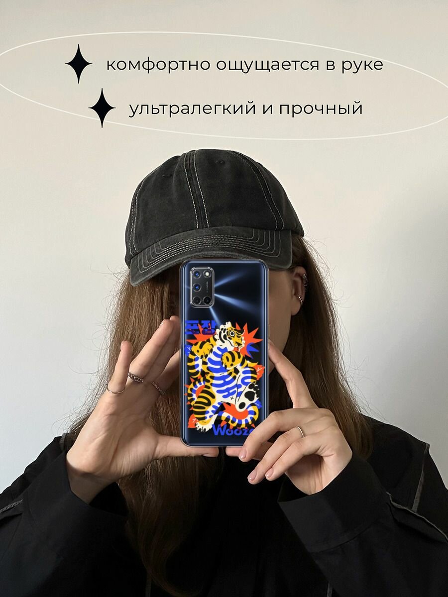Чехол на Oppo A52/A72 / Оппо A52/A72 с принтом "Wooza", прозрачный — фото 1